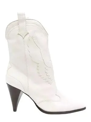 SOPHIA WEBSTER 80mm Wing-Patch Leather Boots