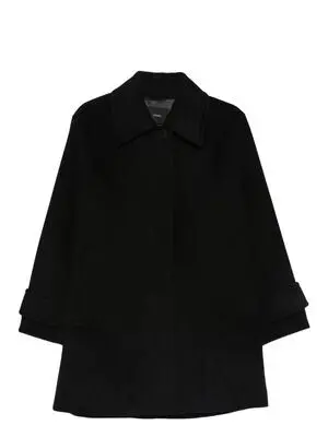 JOSEPH Buttoned Single-breasted Coat - Black
