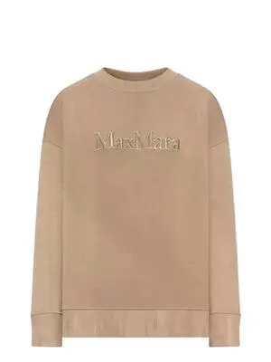 Max Mara Embroidered Cotton Sweatshirt - Neutrals