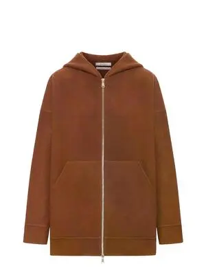Max Mara Wool Zip-up Hoodie - Brown