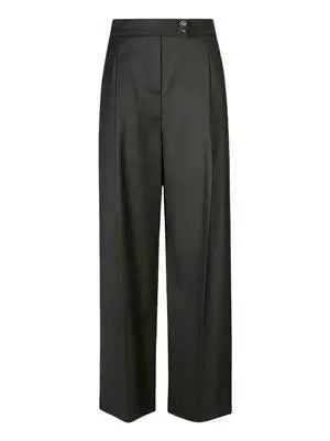 Eleventy Pleated Palazzo Pants - Black