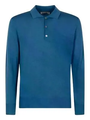 Canali Buttoned Polo Shirt - Blue