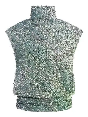 16Arlington Oviča Sequinned Top - Silver