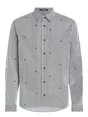 Karl Lagerfeld Ikon Striped-pattern Shirt - Black