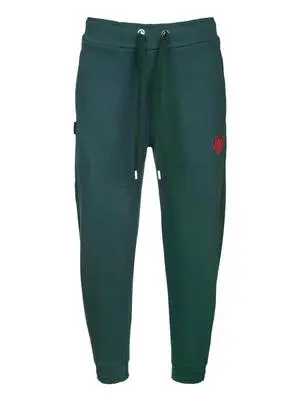 FAMILY FIRST Heart-embroidered Track Pants - Green