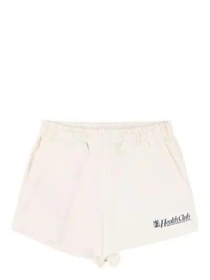 SPORTY & RICH Lion Health Disco Shorts - Neutrals
