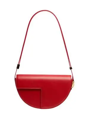 PATOU Le Half-Moon Leather Shoulder Bag