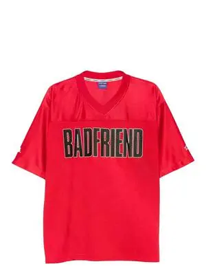 BADFRIEND V-neck T-shirt - Red