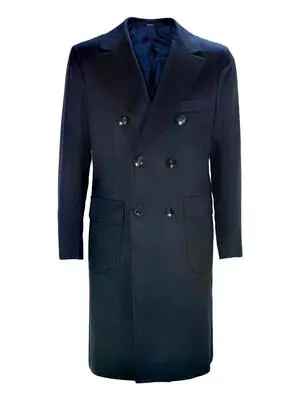 SARTORIO NAPOLI Double-breasted Wide-lapel Coat - Blue