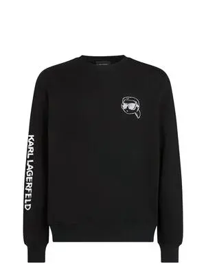 Karl Lagerfeld Logo-embroidered Sweatshirt - Black