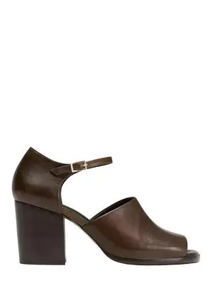 LEMAIRE 80mm Open-toe Block-heel Sandals - Brown