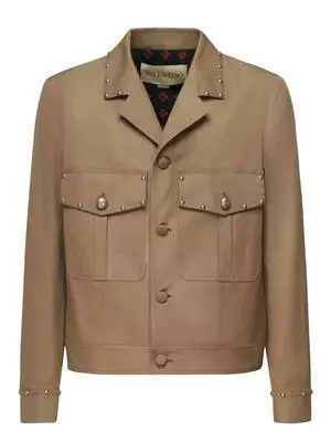 Valentino Garavani Studded Cotton Jacket - Brown