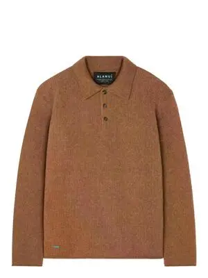 Alanui Cashmere Blend Polo Shirt - Brown