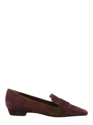 Roberto Festa Suede Square-toe Loafers - Red