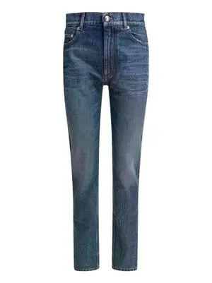 Sportmax Logo-patch Five-pocket Denim Jeans - Blue