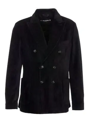 CIRCOLO 1901 Double-breasted Corduroy Jacket - Black