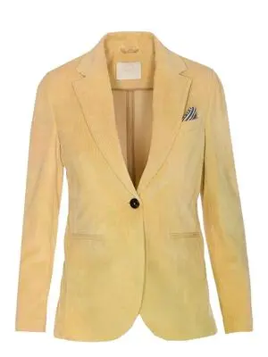 CIRCOLO 1901 Corduroy Single-button Jacket - Yellow