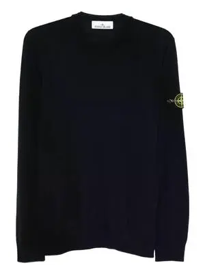 Stone Island Crew-Neck Sweater With Logo Patch V0020