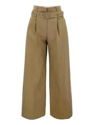 Simone Rocha Pleated-front Belted Trousers - Neutrals