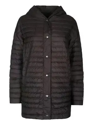 Add Hooded Quilted Coat - Black