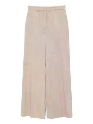JOSEPH Pinstripe Wool Trousers - Neutrals