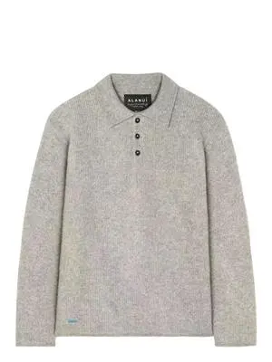 Alanui Cashmere Blend Polo Shirt - Grey