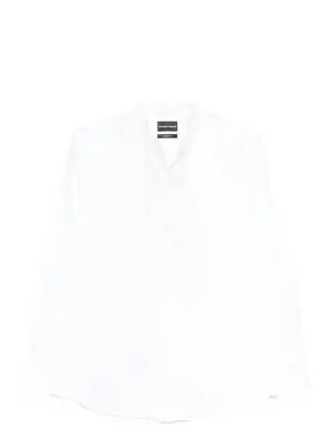 Emporio Armani Mandarin-collar Cotton Shirt - White