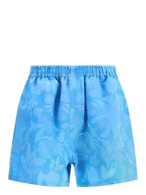 Balenciaga Floral Print Shorts - Blue