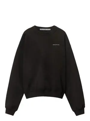 Alexander Wang Logo-print Crew-neck Sweater - Black