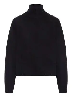 Max Mara Turtleneck Wool Sweater - Black