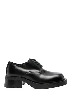 MIISTA Althea Lace-up Platform Derby Shoes - Black