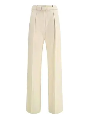 Loro Piana Edward Belted Trousers - Neutrals