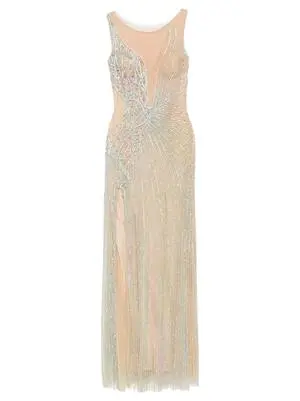 Holland & Holland Embellished Round-neck Maxi Dress - Neutrals