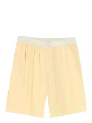 LEMAIRE Button-front Shorts - Yellow