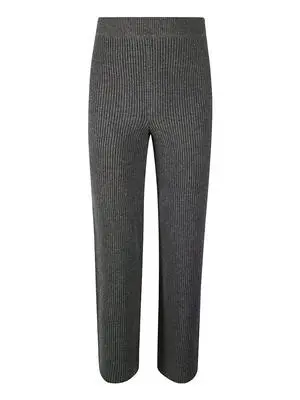 JIL SANDER Ribbed Knitted Trousers - Grey