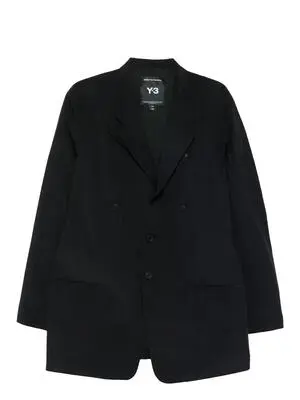 Y3 Three-button Pocket Coat - Black