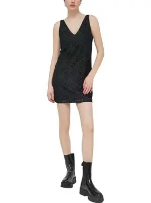Desigual Floral Lace Mini Dress - Black