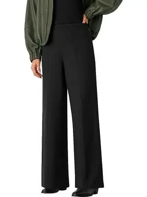 Whistles Ponte Wide Leg Trousers - Black