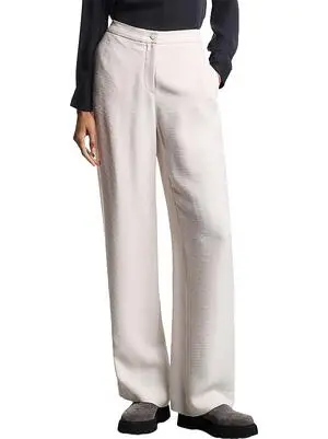 Emporio Armani Icon Textured Pants - Ivory
