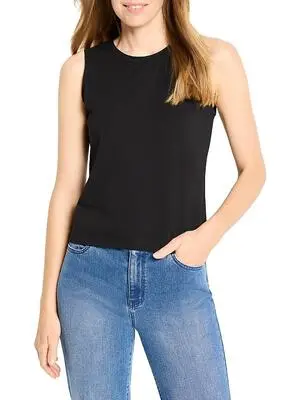 NIC+ZOE Knit Layer Tank Top - Black Onyx