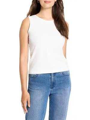 NIC+ZOE Knit Layer Tank Top - Paper White
