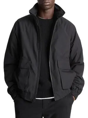 Vince Ripstop Bomber Jacket - Black
