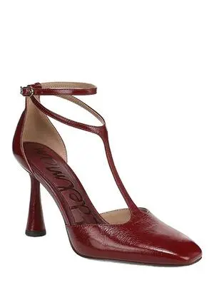 Sam Edelman Leather Cutout Pumps - Red