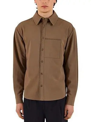 KROST Blanket Stitch Shirt - Demitasse