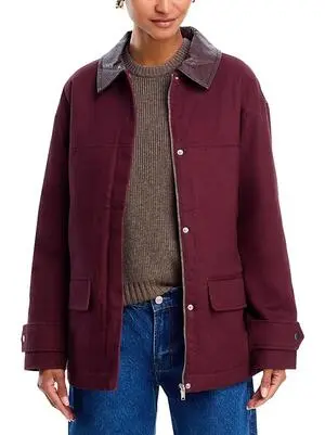 4TH & RECKLESS Sutton Shacket - Burgundy