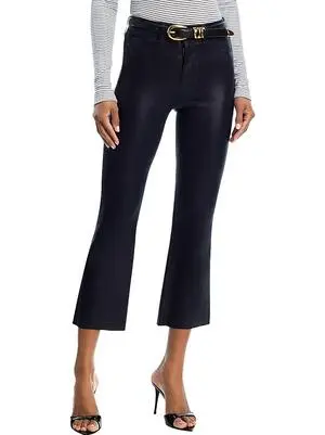L'Agence Kendra High-rise Crop Flare Jeans - Metro Coated
