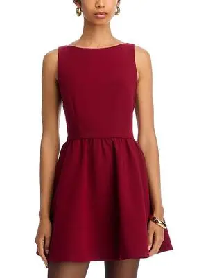 French Connection Azra Twill Mini Dress - Cabernet