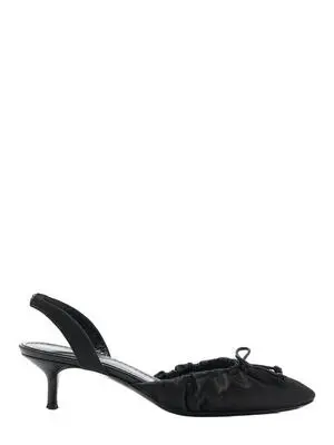 Staud Alba Satin Slingback Pumps - Black