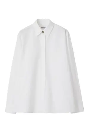 Burberry Oversized Cotton Poplin Shirt - Optic White