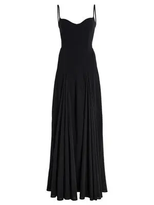 Arcina Ori Paloma Georgette Maxi Dress - Black